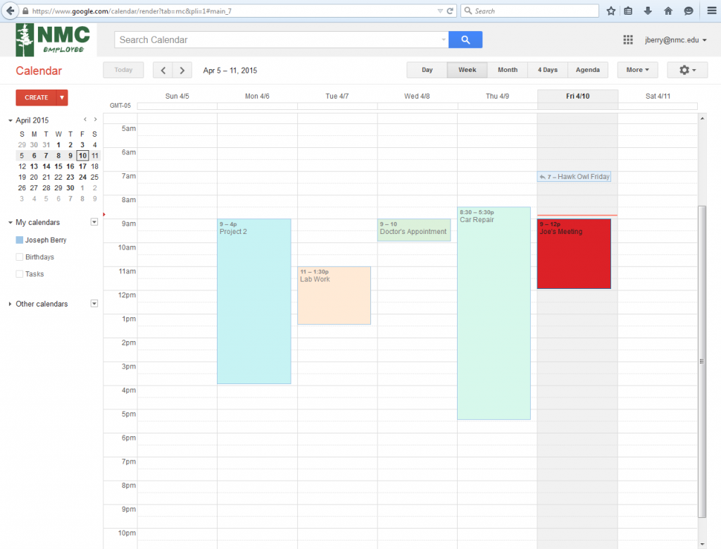 Google Calendar | NMC's Center for Teaching and Learning