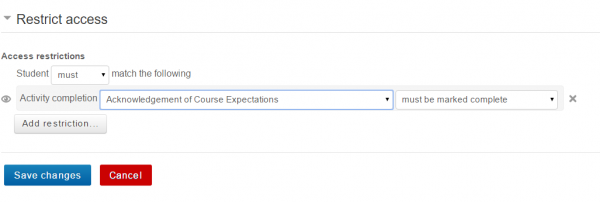 Moodle Completion and Checklists | NMC's Center for Teaching and Learning