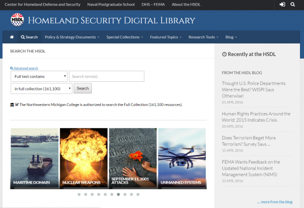 New Homeland Security Digital Library! | NMC's Center for Teaching and ...