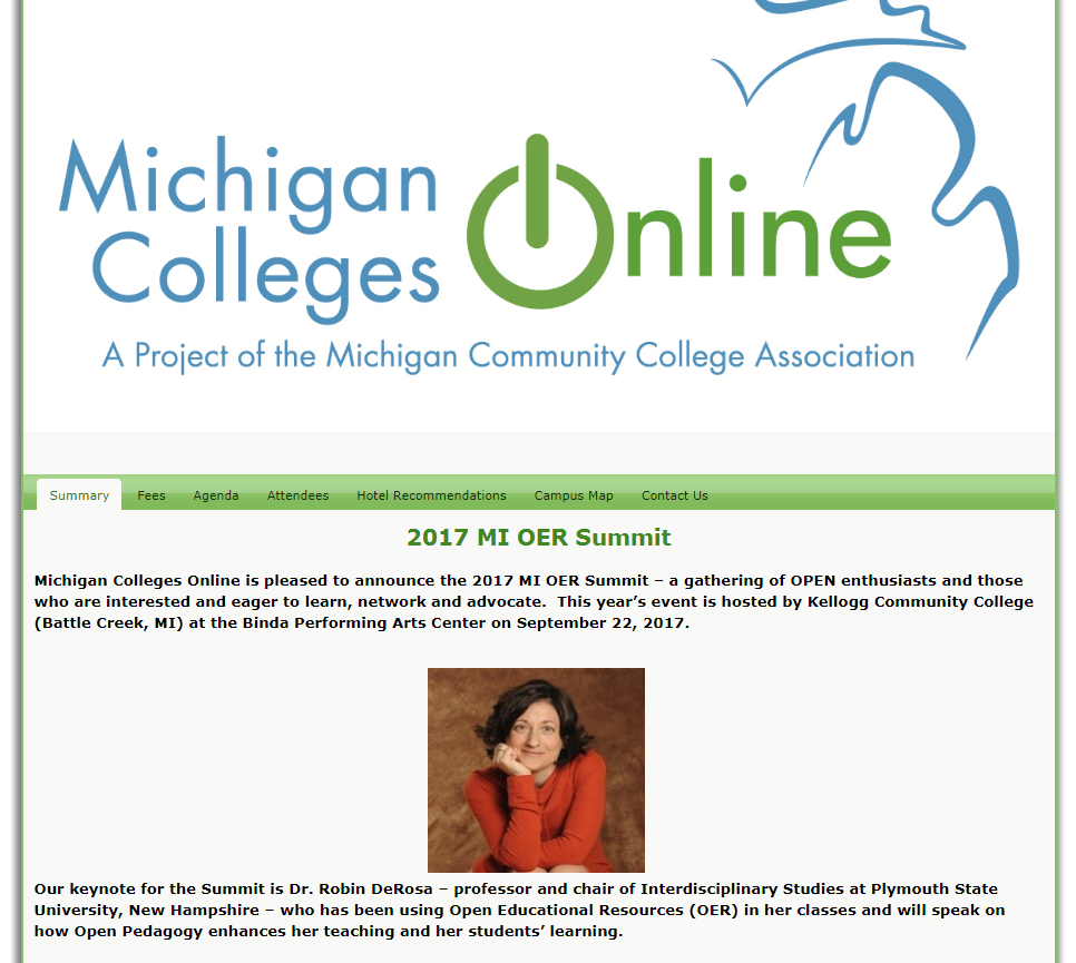 MI OER Summit with Robin DeRosa | NMC's Center for Teaching and Learning
