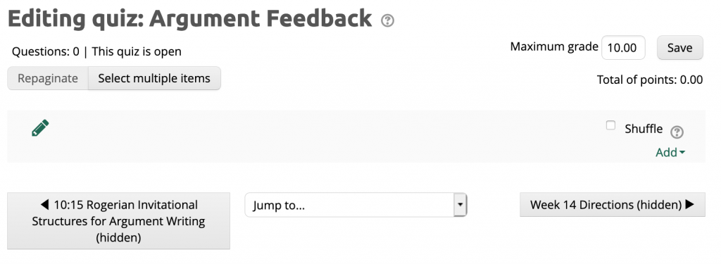 Using Moodle “Quiz” feature for class feedback & reflections | NMC's ...