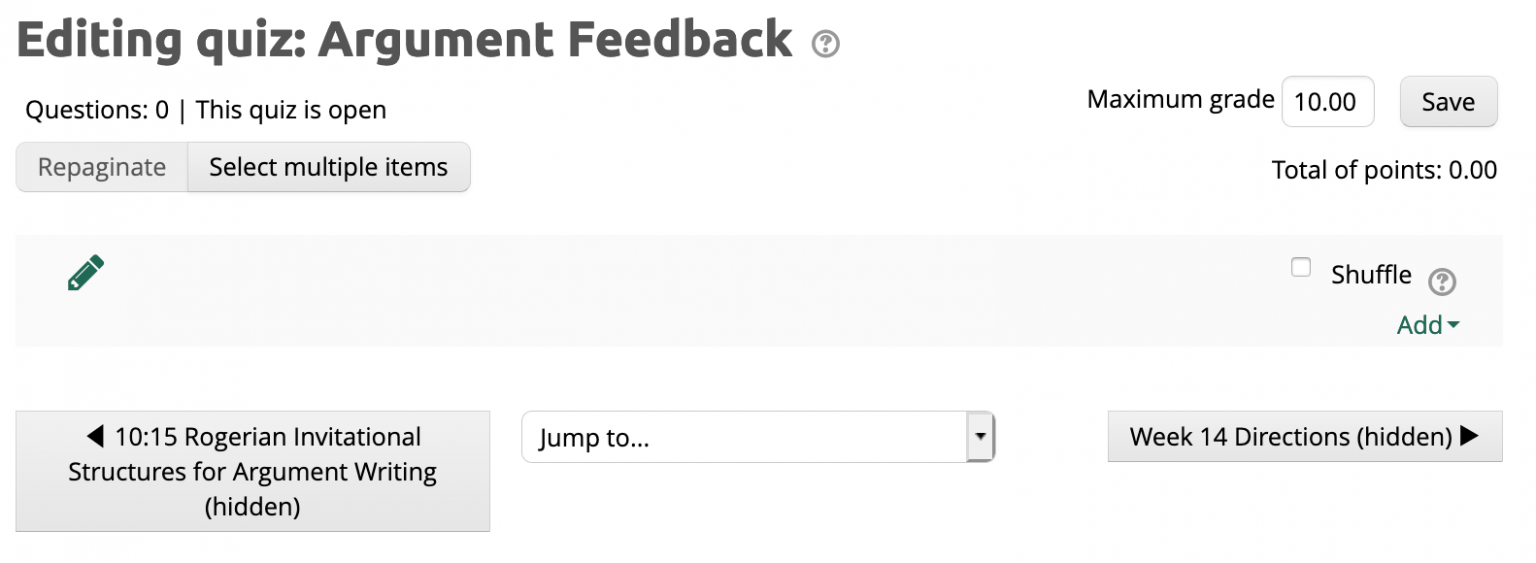 Using Moodle “Quiz” feature for class feedback & reflections | NMC's ...