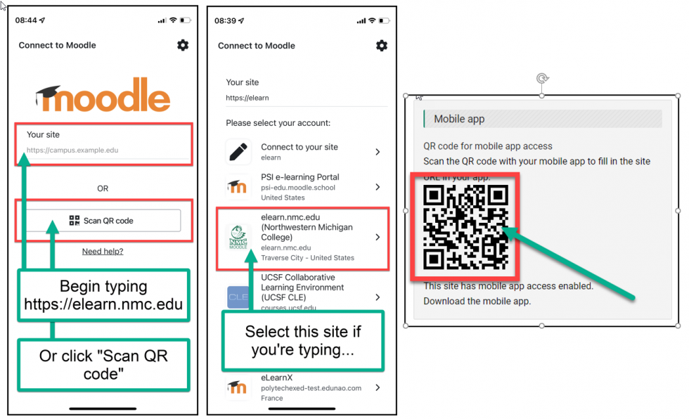 Downloading and Setting Up the Moodle Mobile App | NMC's Center for Teaching and Learning