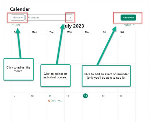 Exporting Moodle Calendars to Your Personal Calendar | NMC's Center for Teaching and Learning