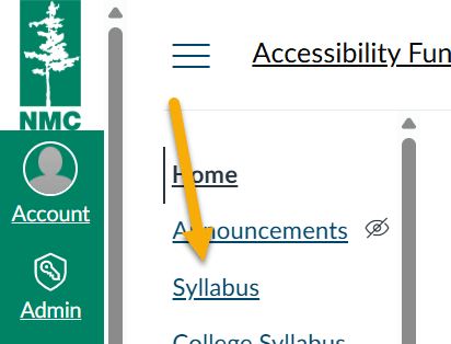 Putting Your Syllabus in Canvas | NMC's Center for Teaching and Learning
